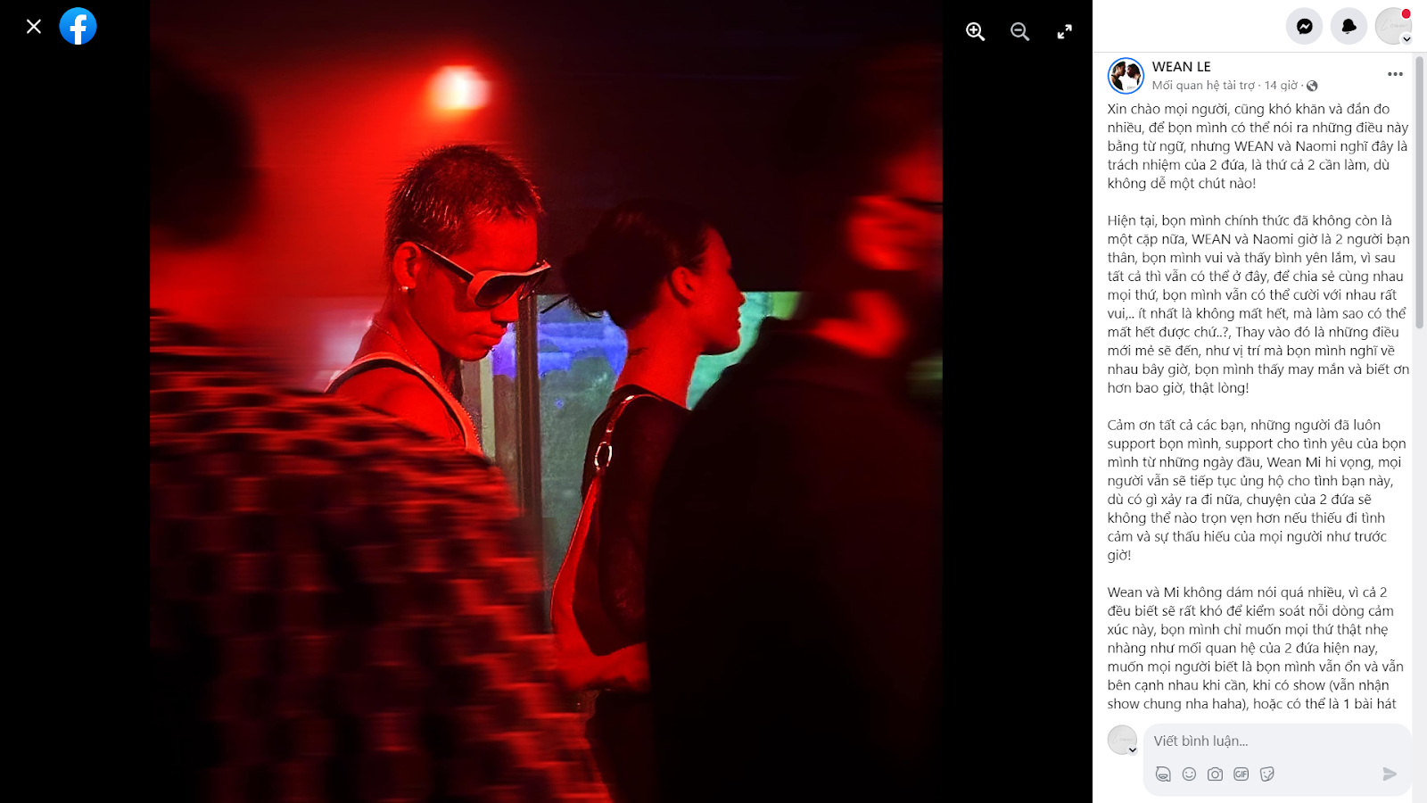 Cặp đôi vàng trong làng rap Việt: Wean Le – Naomi chính thức chia tay ...